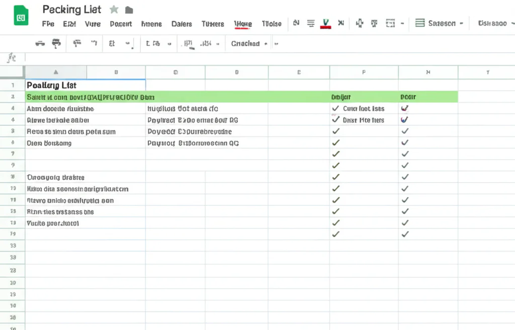 How Do I Make a Packing List in Google Sheets? 7 Easy Steps ️ (2025 ...