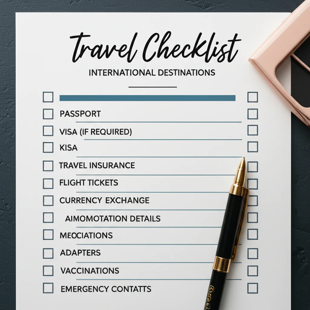 How to Create a 15-Point Travel Checklist for Top International ...